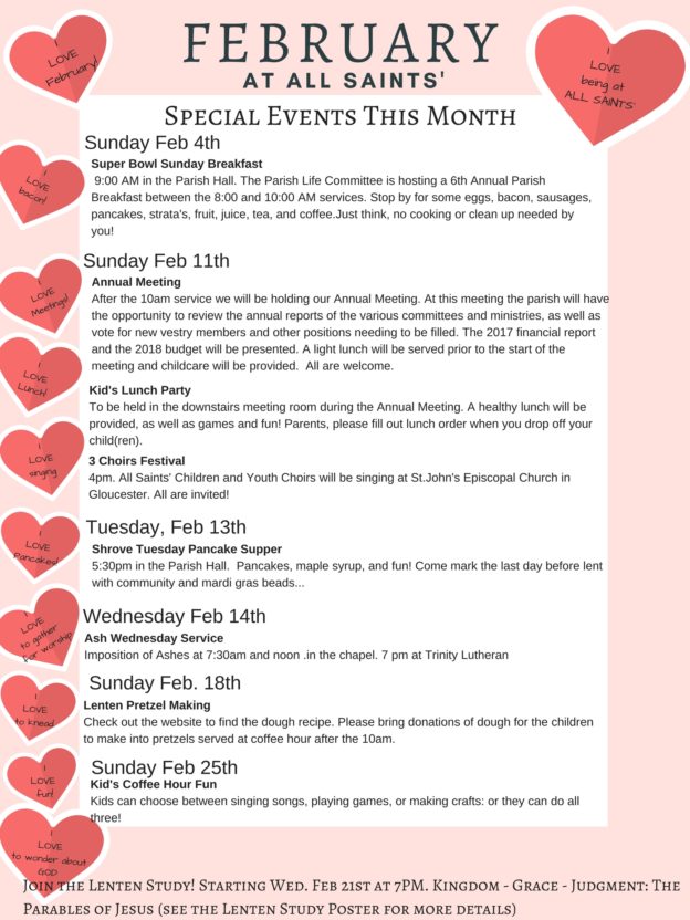 February is the month of LOVE at All Saints’ – All Saints' Episcopal Church